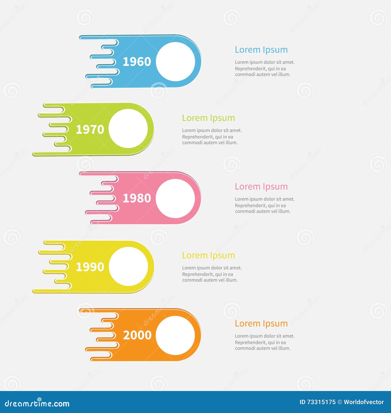 Infographic Vertical Minimalistic Timeline Template With Photos In ...