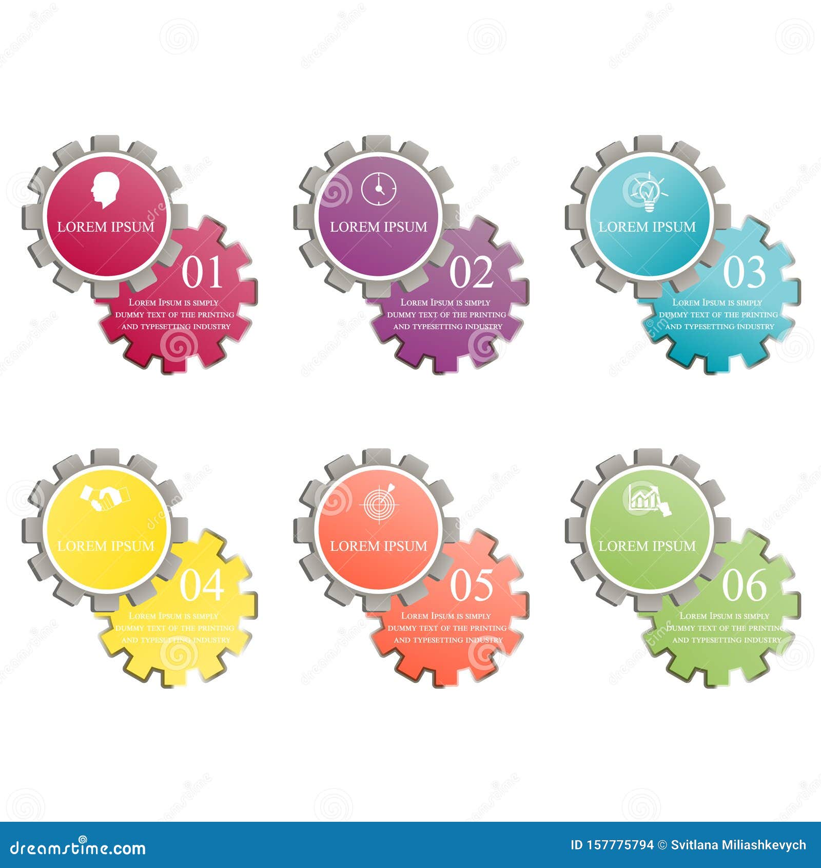Five Step Transparent Infographics for Text Stock Illustration ...