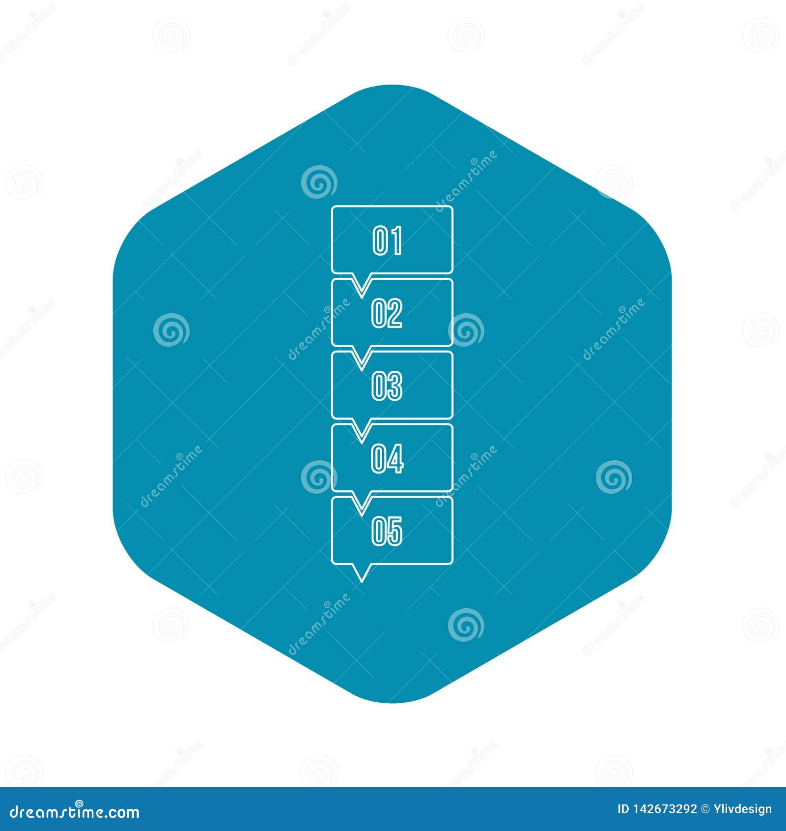 Five Steps Infographic Icon, Outline Style Stock Vector - Illustration ... Five Steps Infographic Icon, Outline Style Stock Vector - Illustration ...