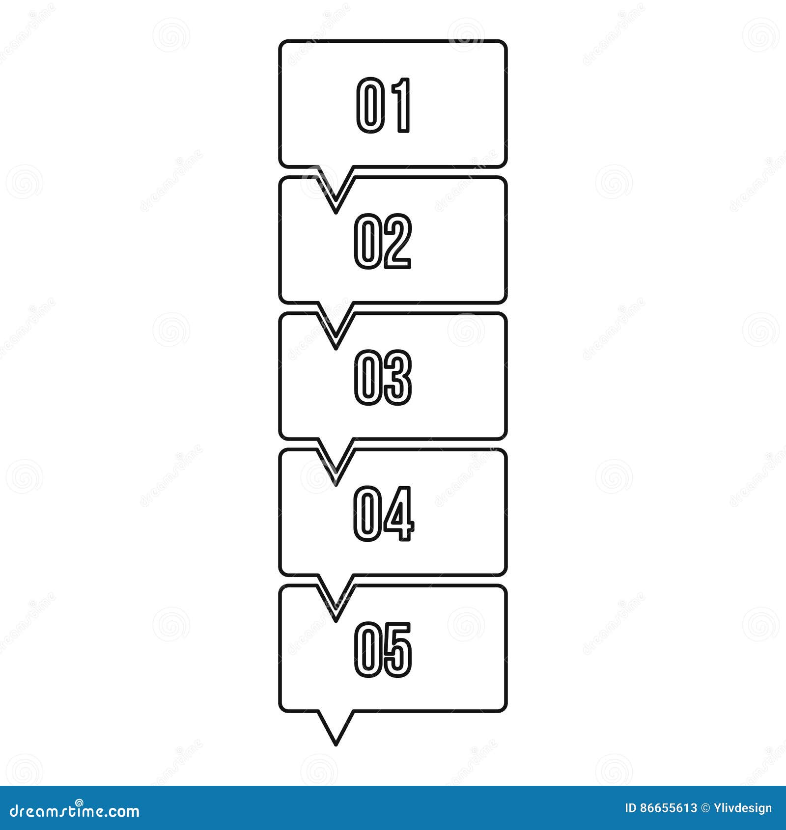 Five Steps Infographic Icon, Outline Style Stock Vector - Illustration ... Five Steps Infographic Icon, Outline Style Stock Vector - Illustration ...
