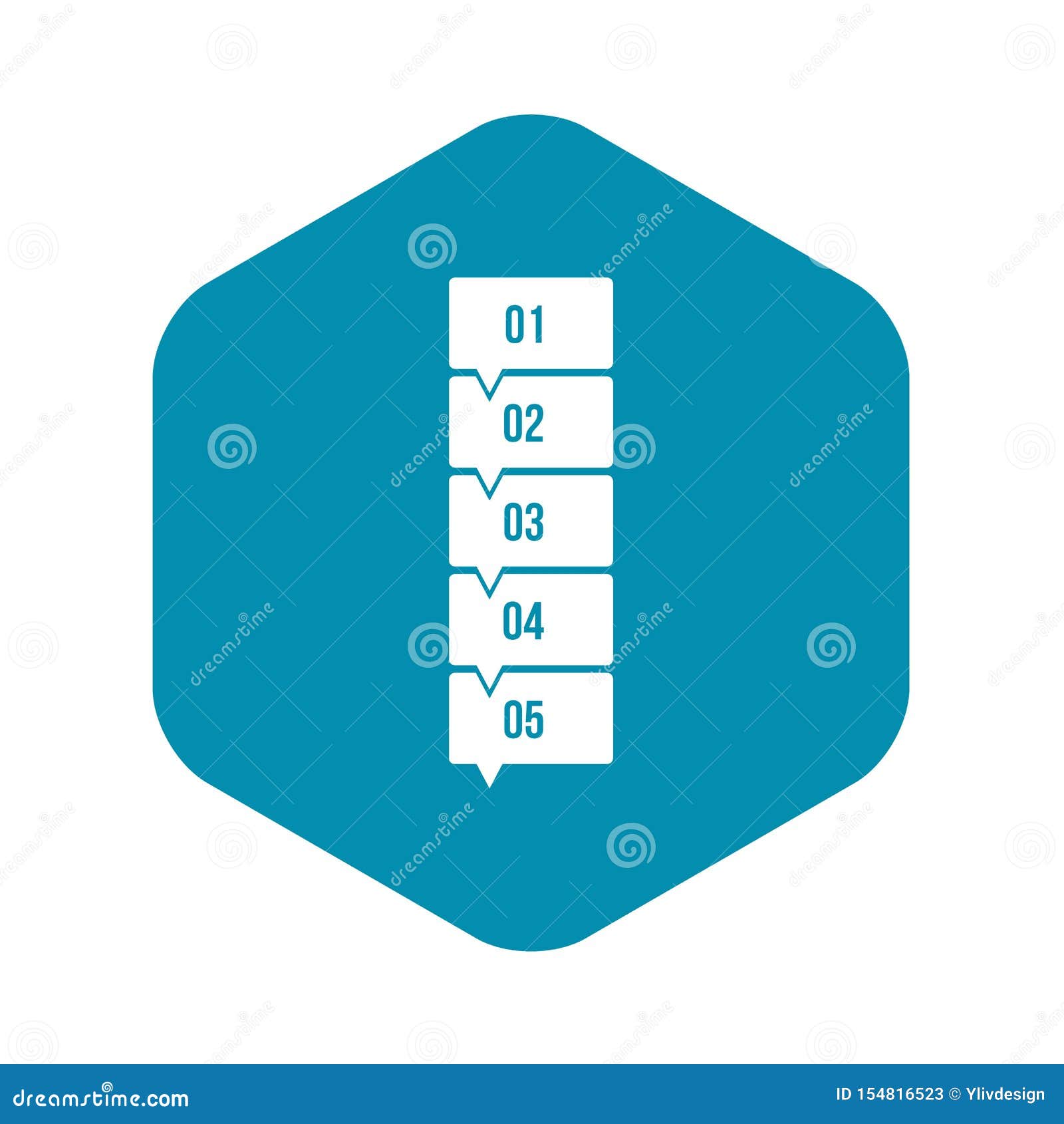 Five Steps Infographic Icon, Simple Style Stock Vector - Illustration ...