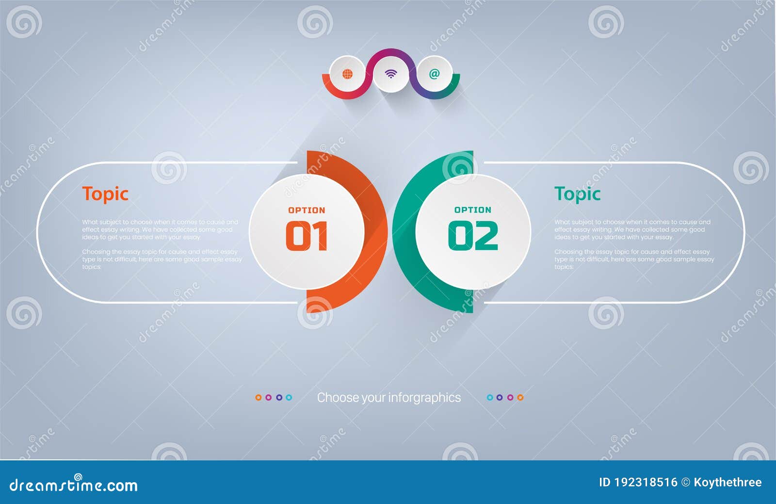 Two Circle Steps of Infographics for Workflows Stock Vector ...