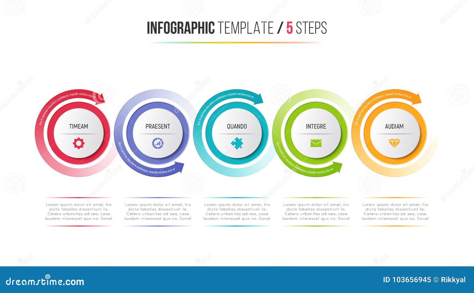 Five Steps Infographic Process Chart with Circular Arrows. Stock Vector ... Five Steps Infographic Process Chart with Circular Arrows. Stock Vector ...