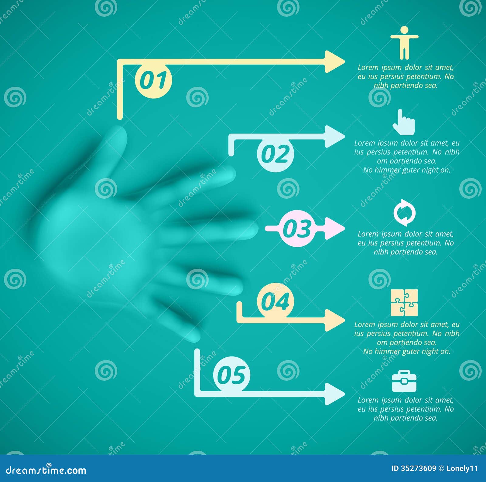 Five steps stock vector. Illustration of gesturing, hope - 35273609
