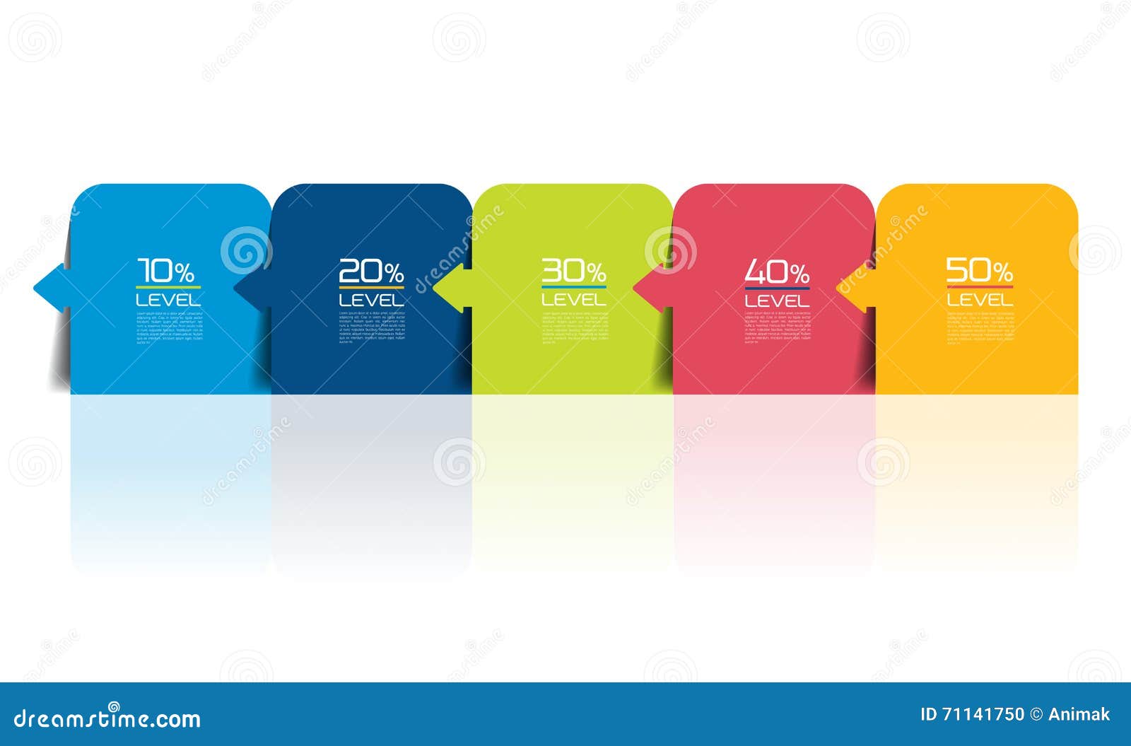 Five Steps Infographics Report, Template, Chart, Scheme. Stock Vector ...