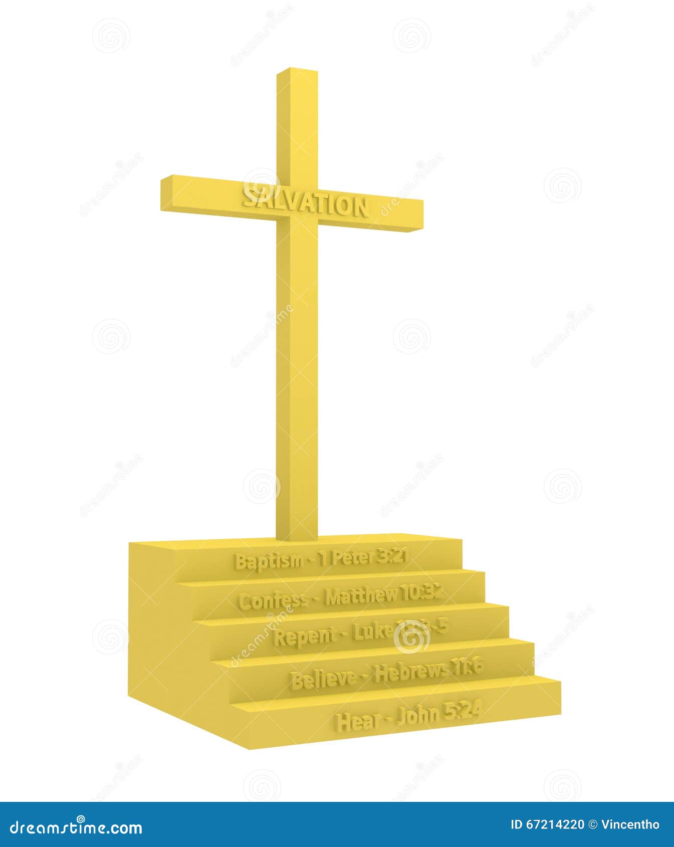 Baptism Salvation Cross Holy Water Pool Illustration Stock Photography ...