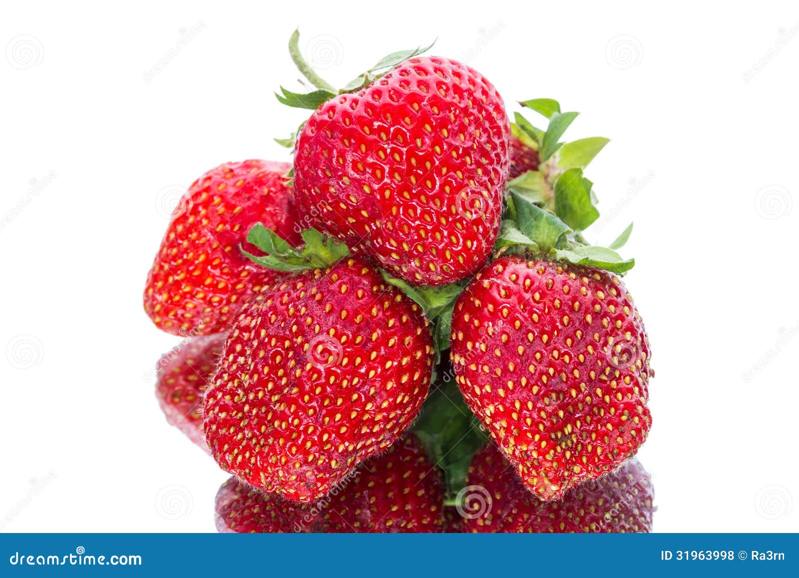 Five strawberries stock photo. Image of white, color - 31963998