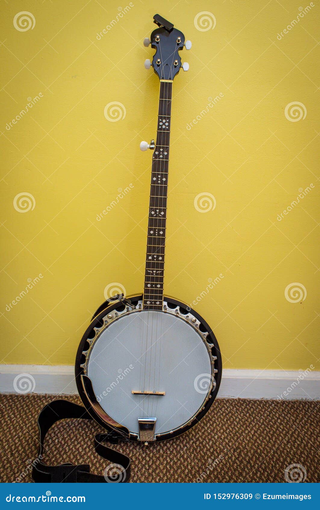 Five String Banjo stock image. Image of irish, concert - 152976309