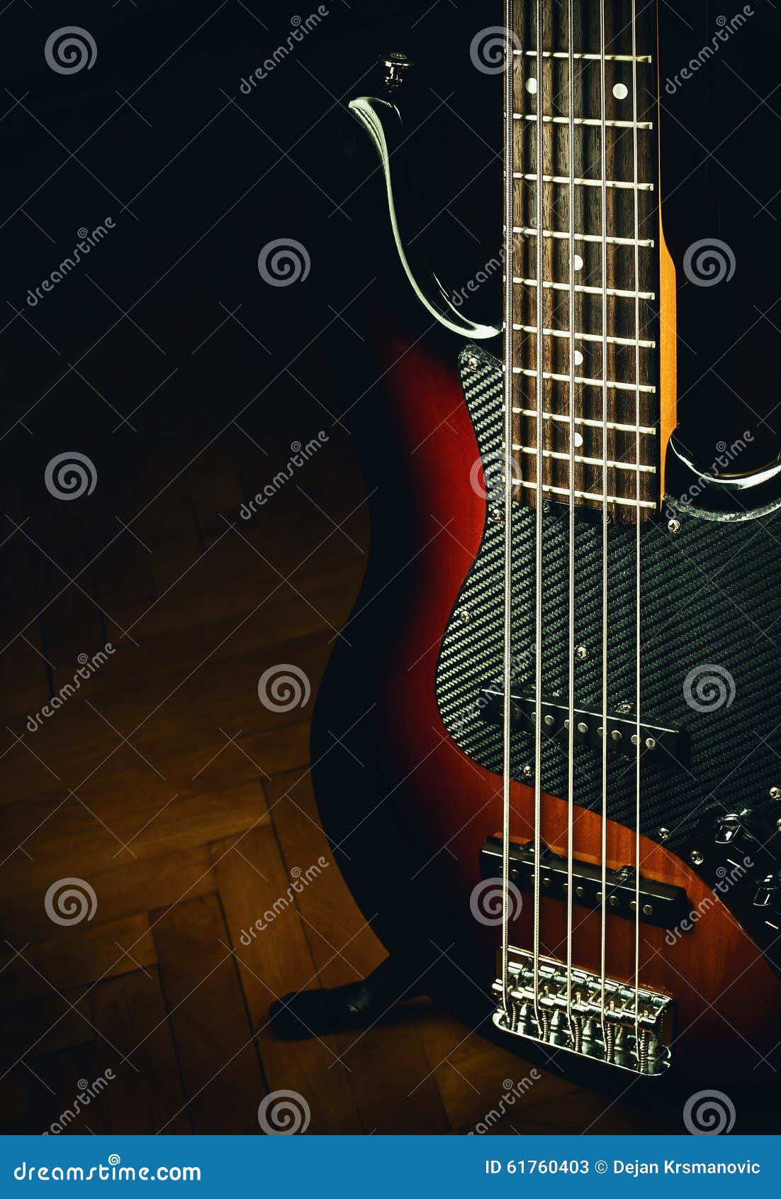 Five Strings Jazz Bass stock image. Image of electric - 61760403