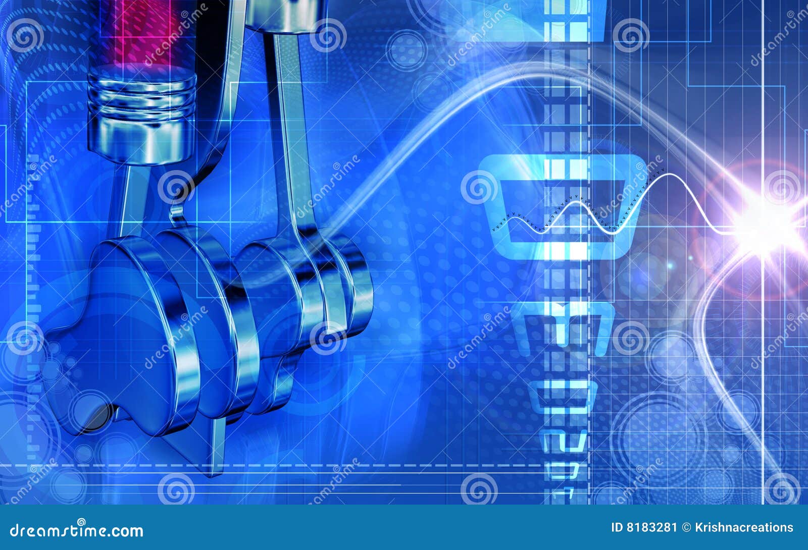 Five stroke engine stock illustration. Illustration of cylinder - 8183281