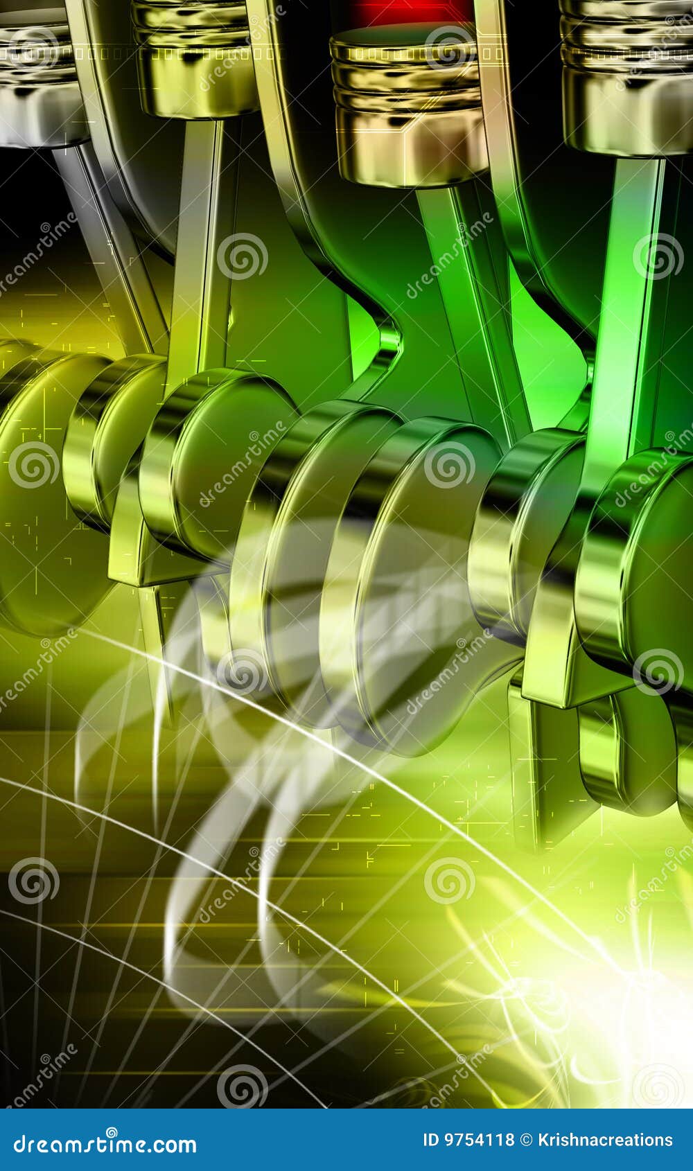 Five stroke engine stock illustration. Illustration of chrome - 9754118