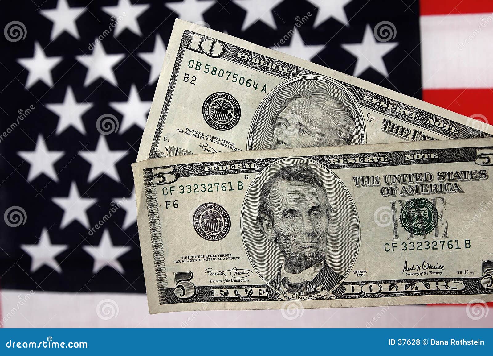 Five and Ten stock photo. Image of rich, presidents, dollars - 37628