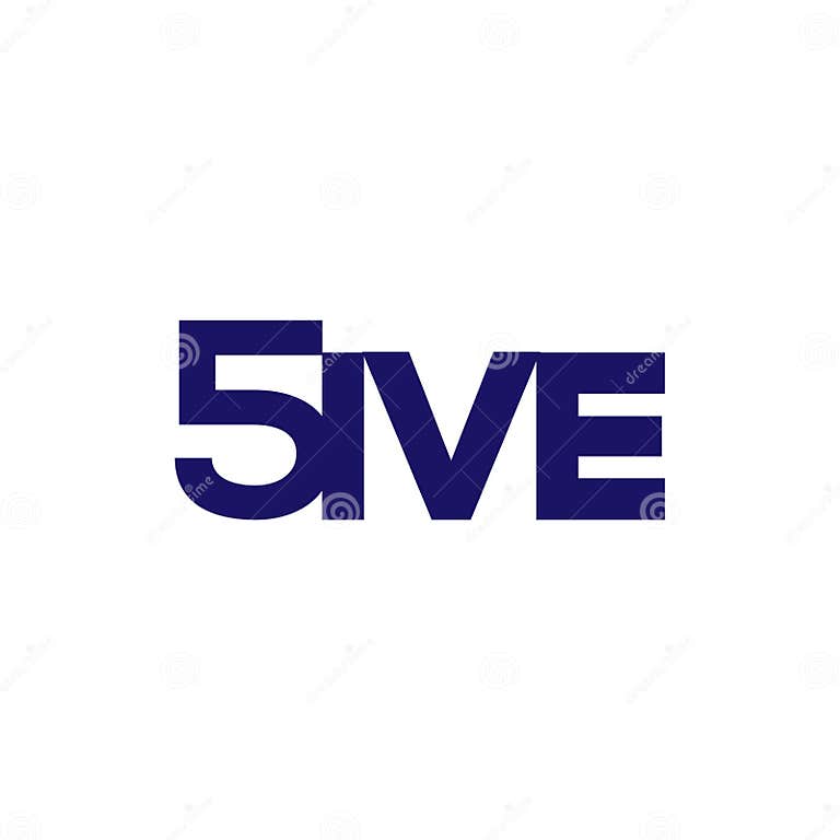 Five Text Logo Vector Template. Number Logo Text Element Stock Vector ...