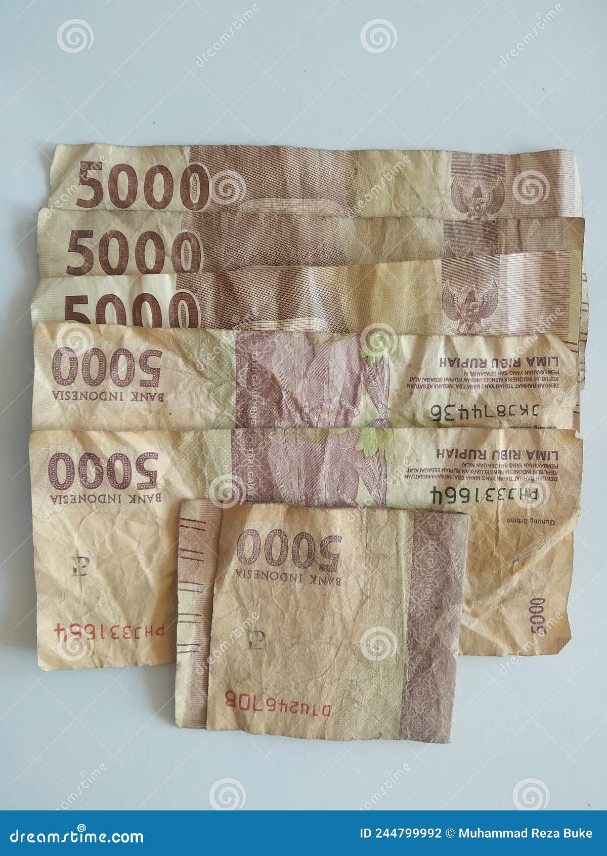 The Five Thousand Rupiah Denomination Stock Photo - Image of note, data ...