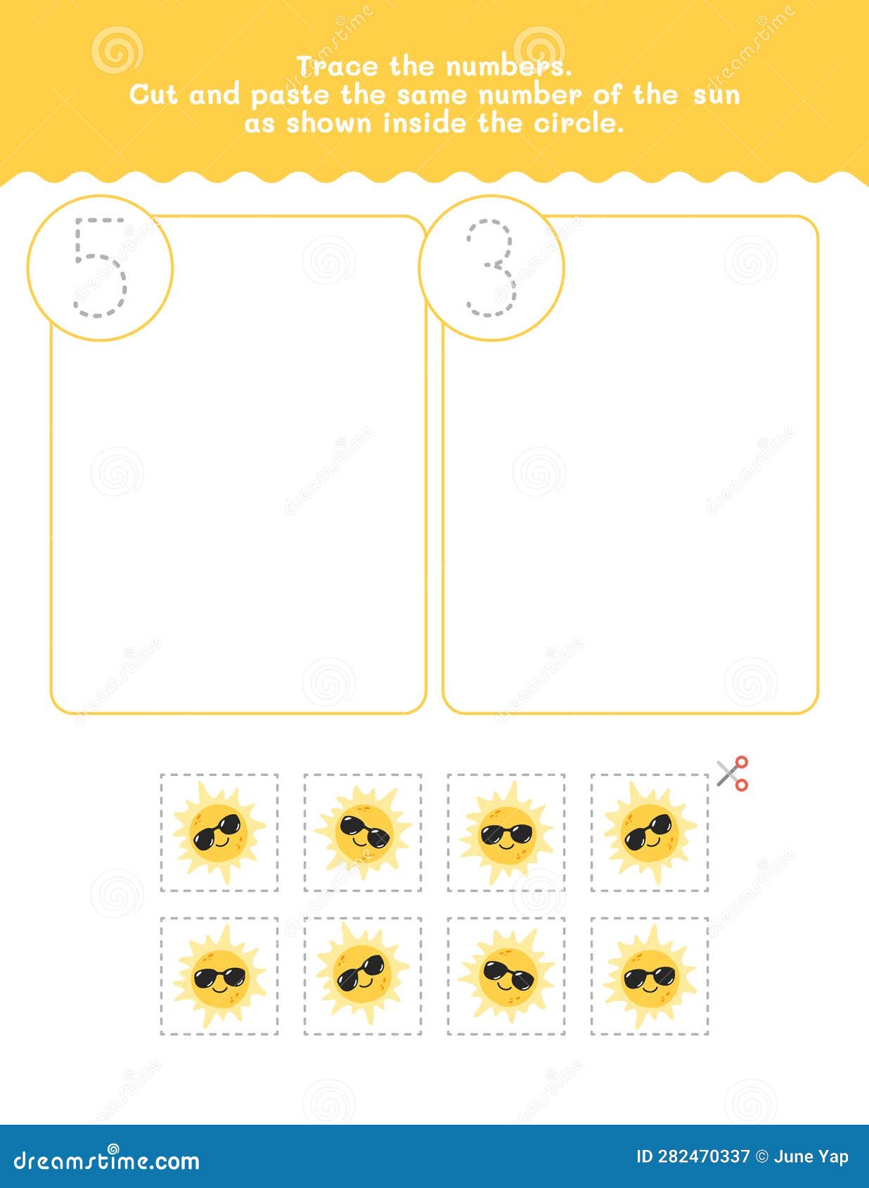 Three Counting Activity, Math Worksheet, Count By Three Practice ...