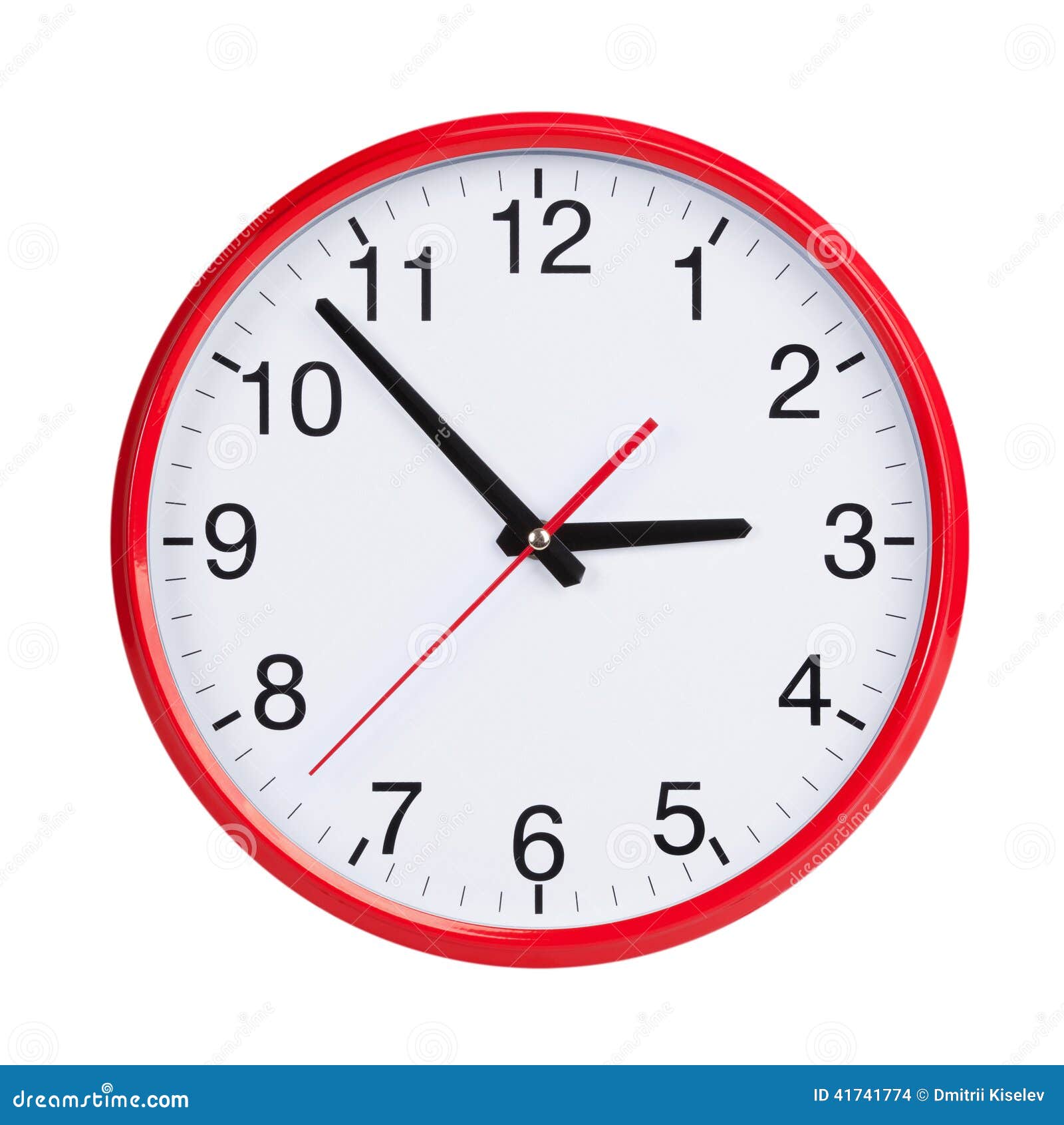 Five To Three on Round Clock Face Stock Photo - Image of hour ...