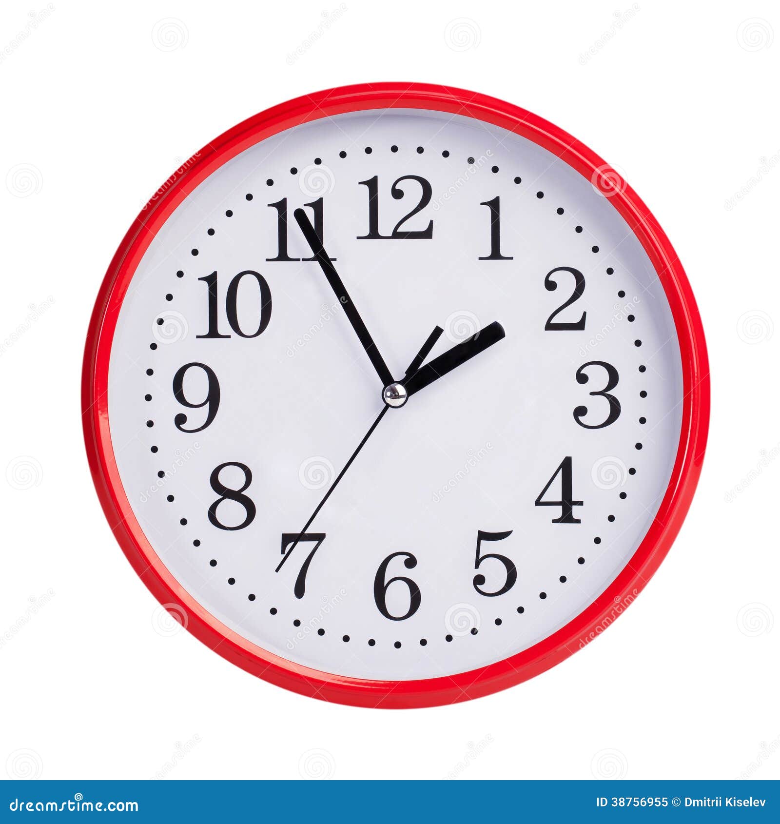 Five To Two on a Round Clock Face Stock Image - Image of clockwise ...