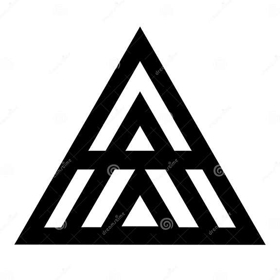 Five triangles symbol icon stock illustration. Illustration of ...