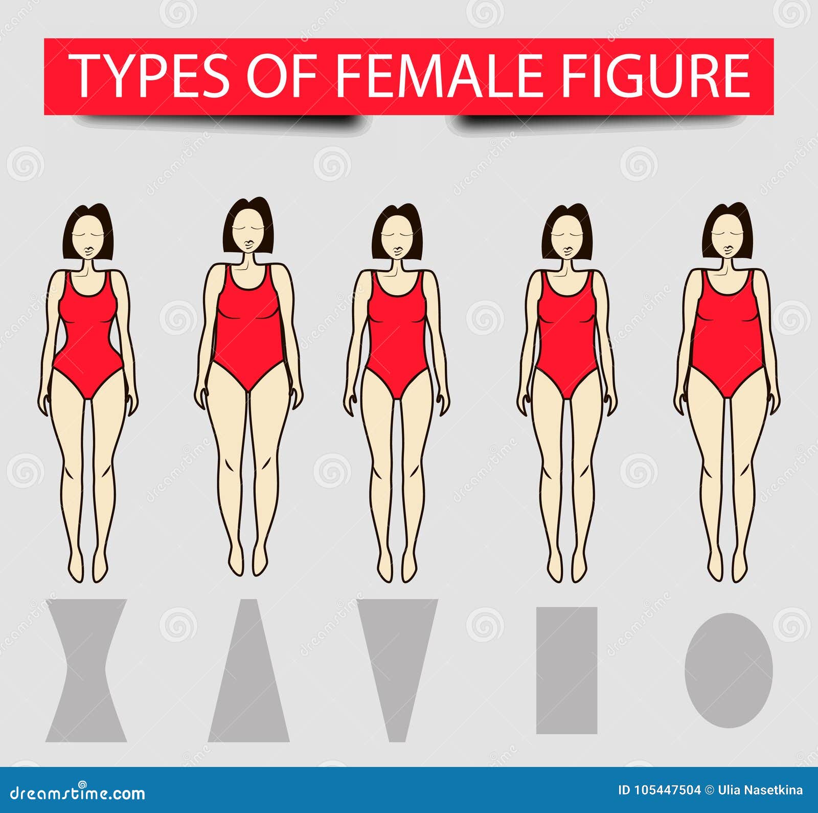 Five Types of Female Figures, Vector Image Stock Vector - Illustration ... Five Types of Female Figures, Vector Image Stock Vector - Illustration ...