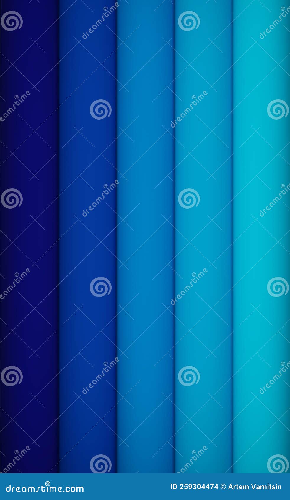 Five Vertical Lines with Different Colors, 3d Render, 3d Illustraction ...