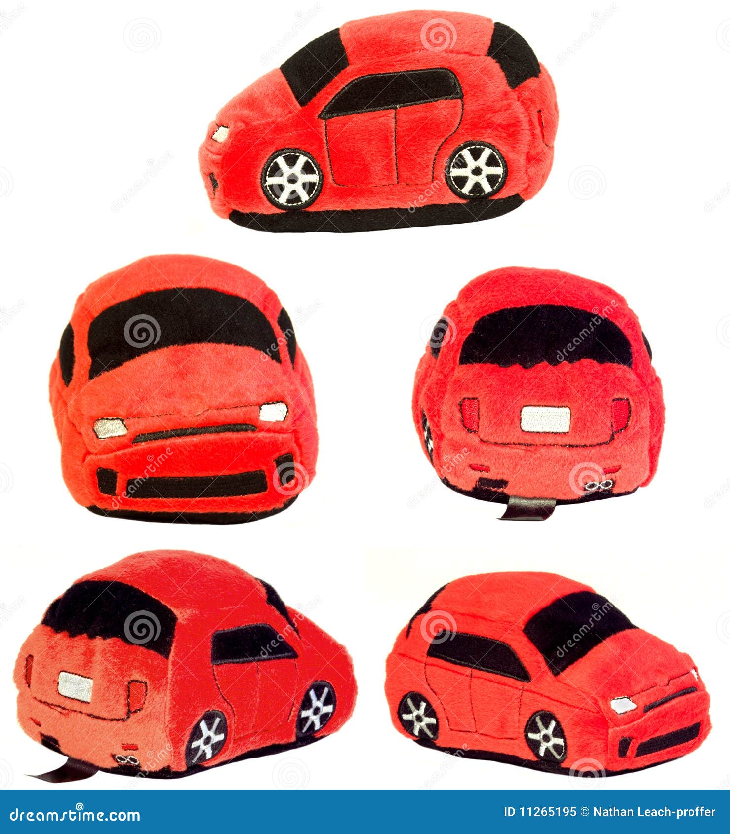 Five Views of the Same Stuffed Toy Car Stock Image - Image of journey ...