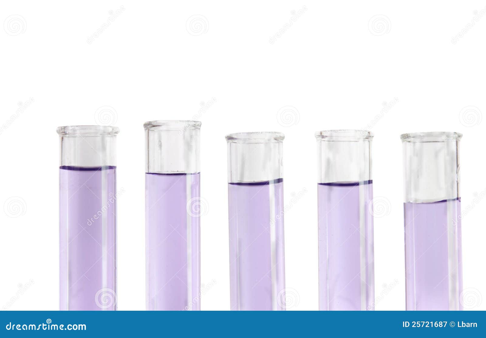 Five violet test tubes stock image. Image of equipment - 25721687