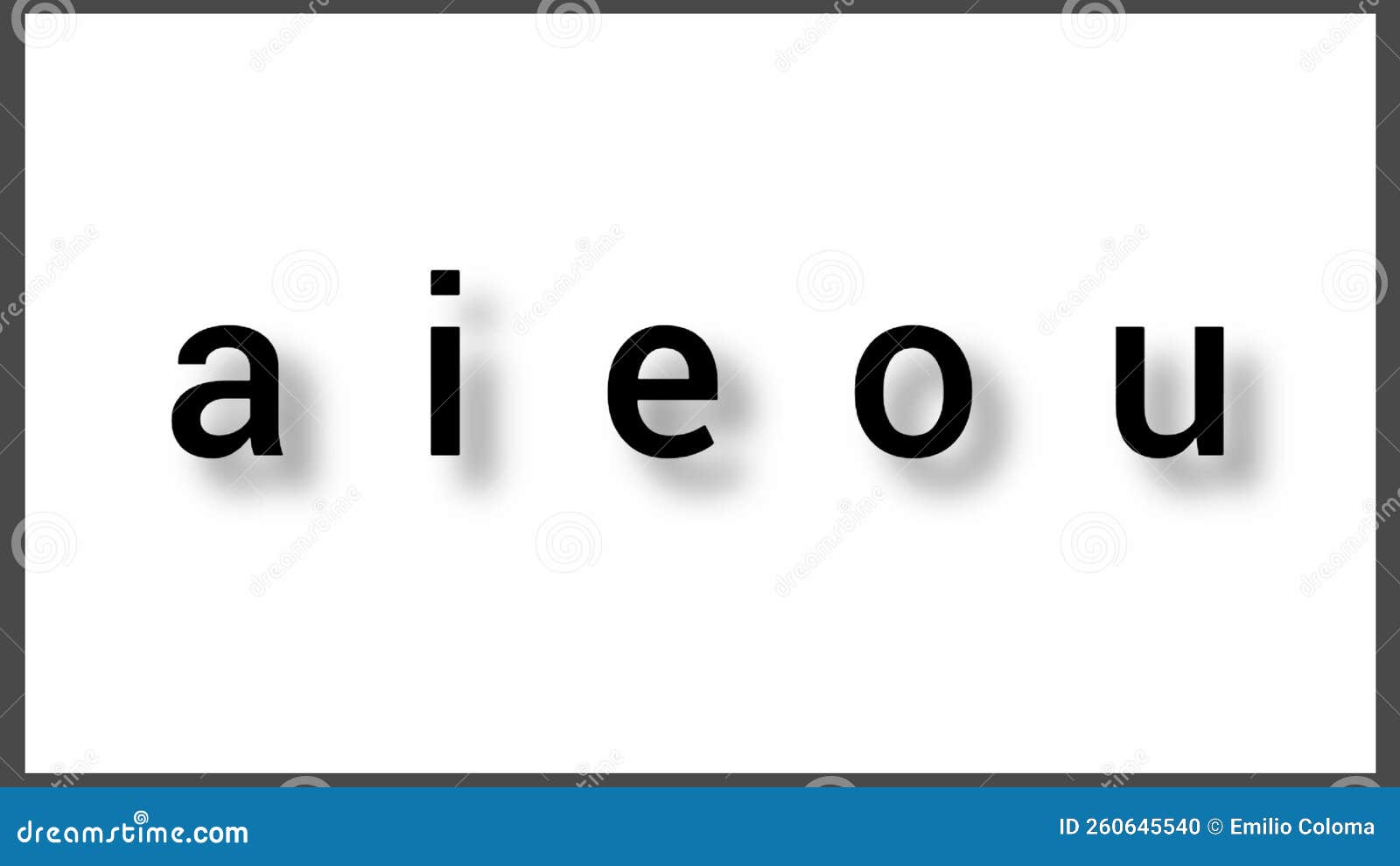 The five vowels stock illustration. Illustration of circle - 260645540