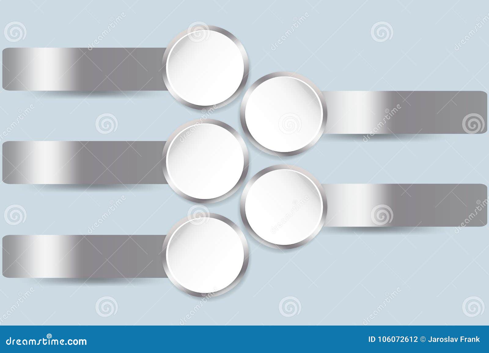 Silver Metallic Infographic Vector Stock Vector - Illustration of ...