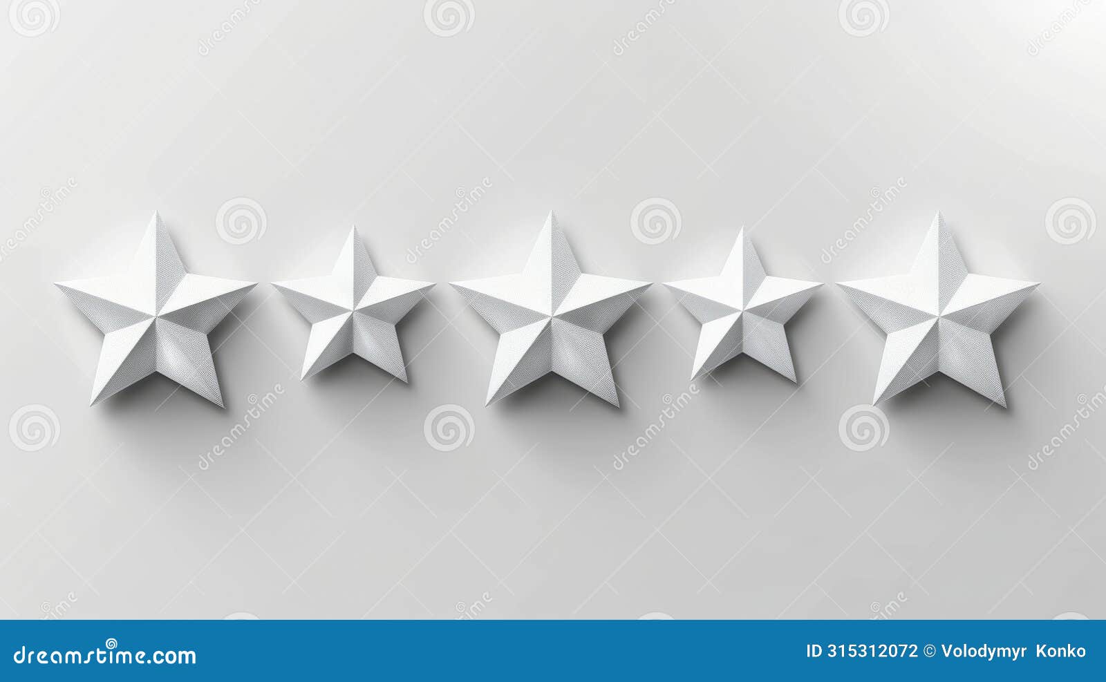 Five White Stars Lined Up in a Row Stock Photo - Image of celestial ...