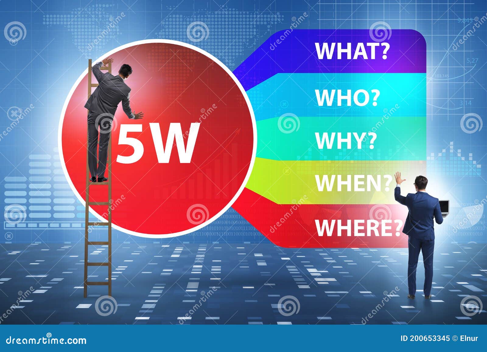 Five Whys Concept with Businessman Pressing Virtual Button Stock ...