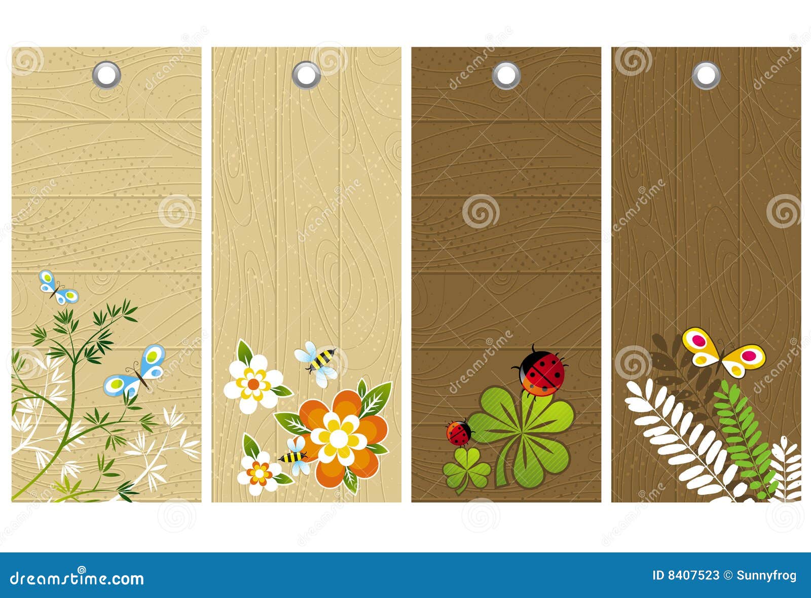 Wooden Labels Collection. Vector Shapes Made Of Wood - Square ...
