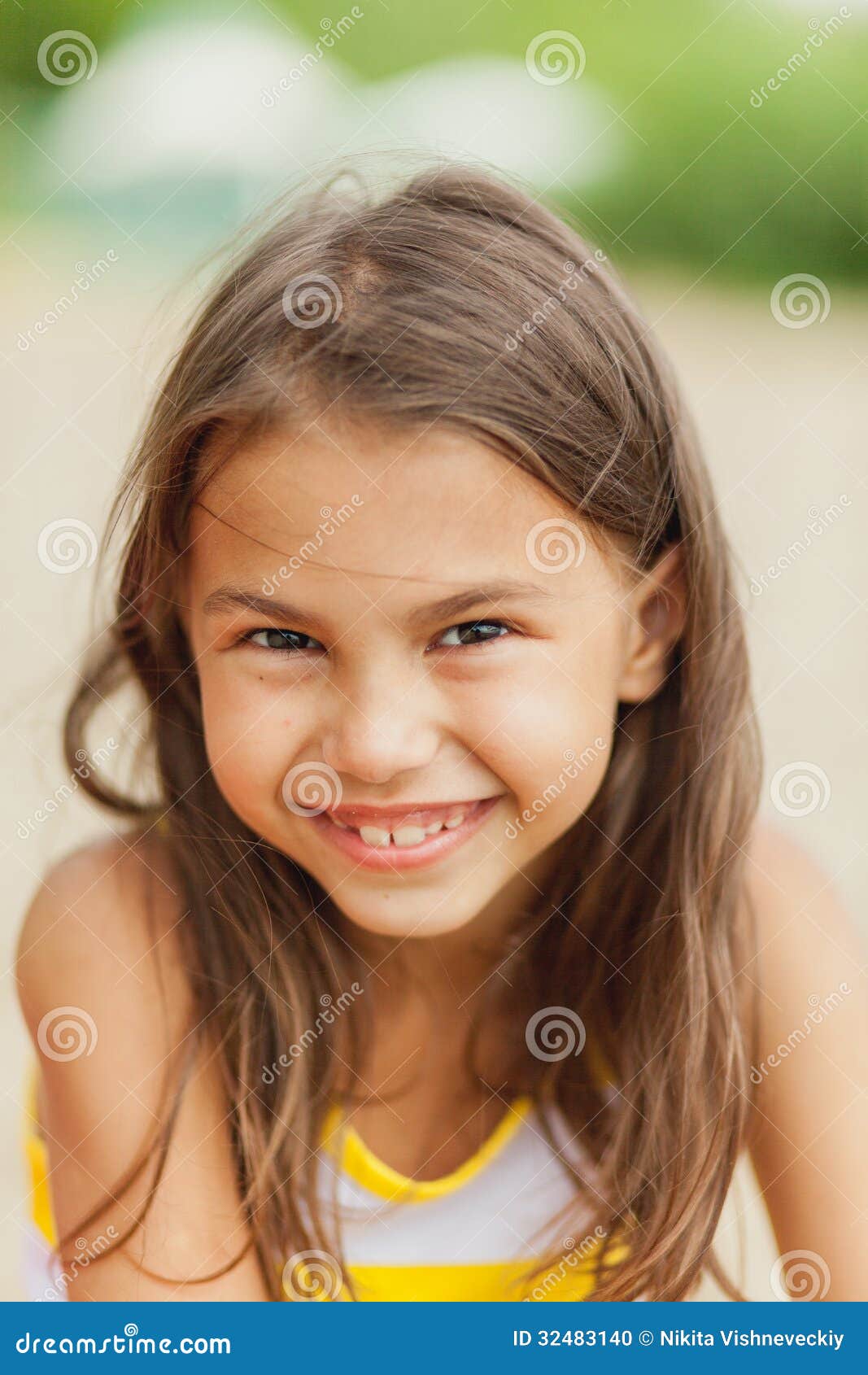 Five-year-old Girl on the Nature Stock Photo - Image of summer ...