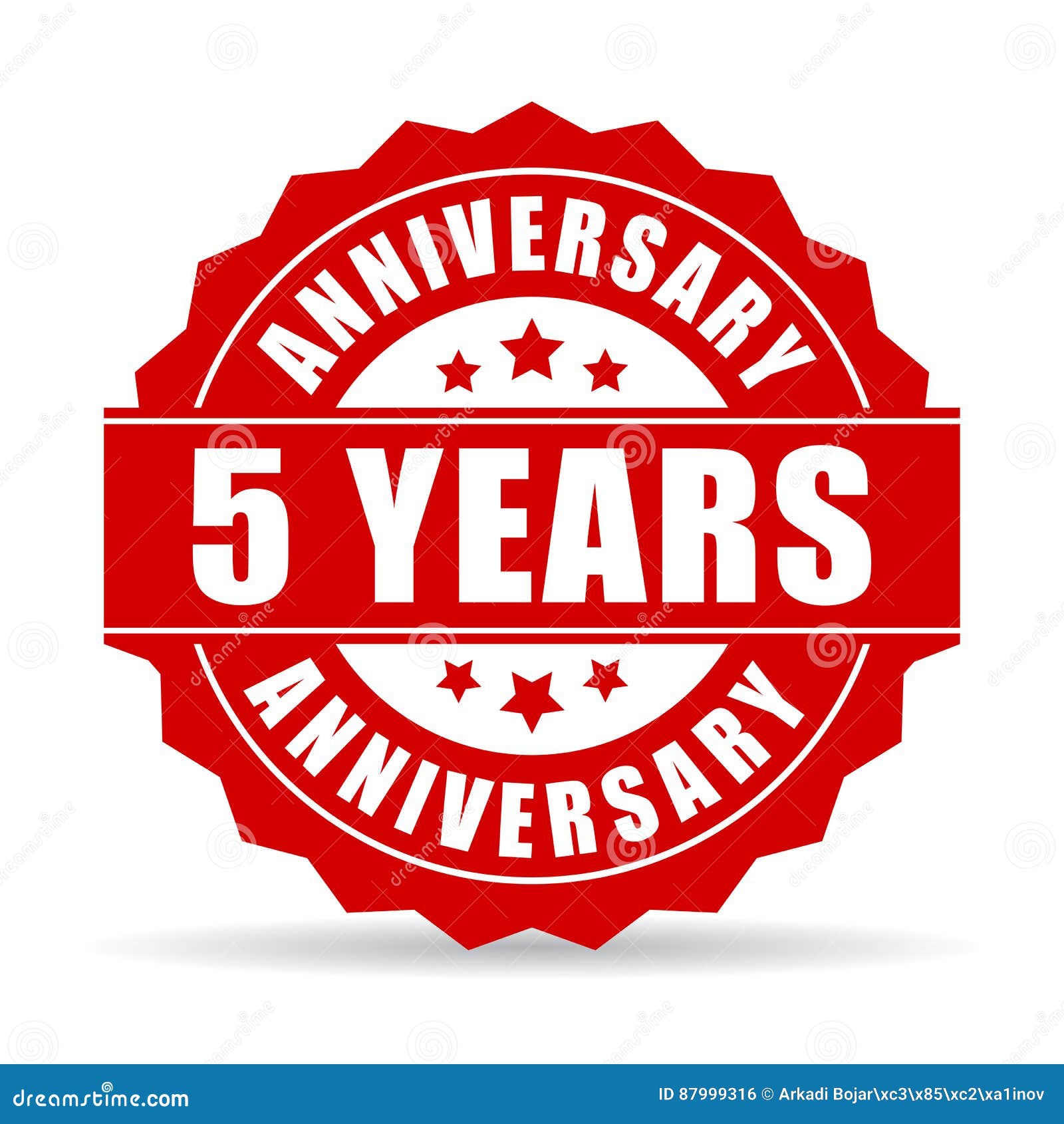 Five Years Anniversary Celebration Vector Icon Stock Vector ...