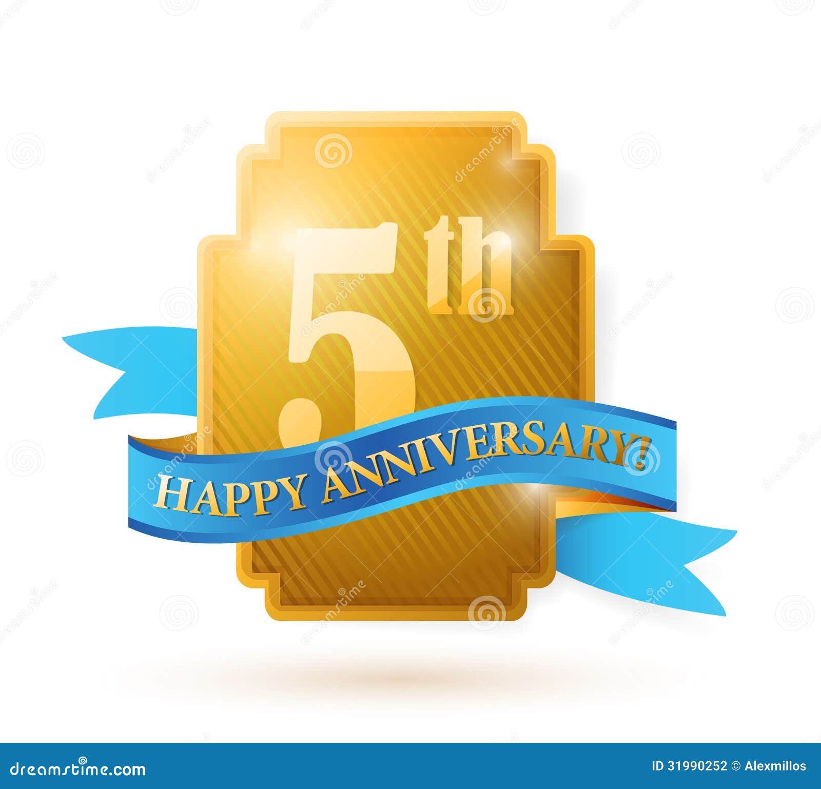 Five Years Anniversary Shield. Illustration Stock Illustration ...