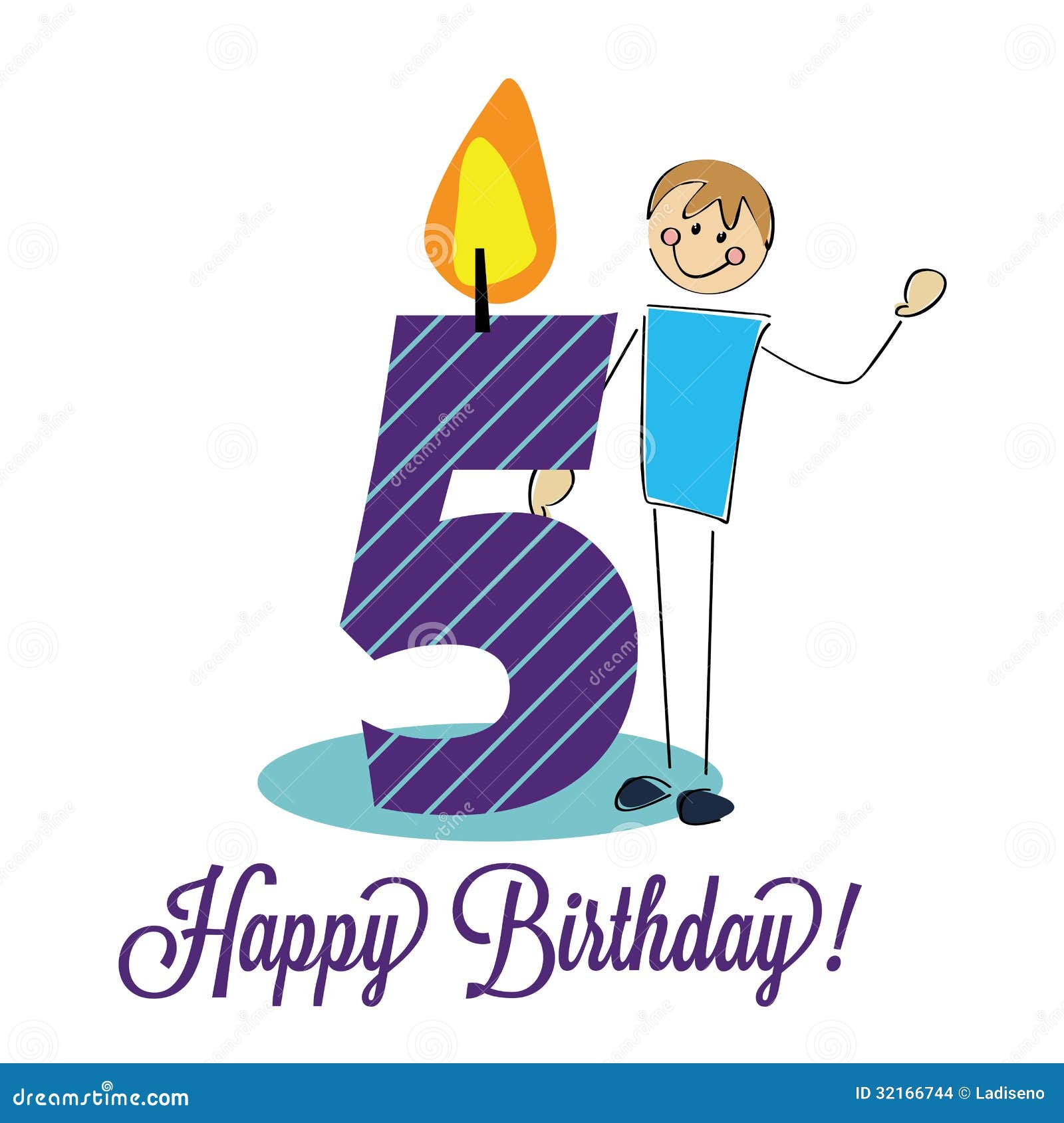 Five years stock vector. Illustration of confetti, cartoon - 32166744