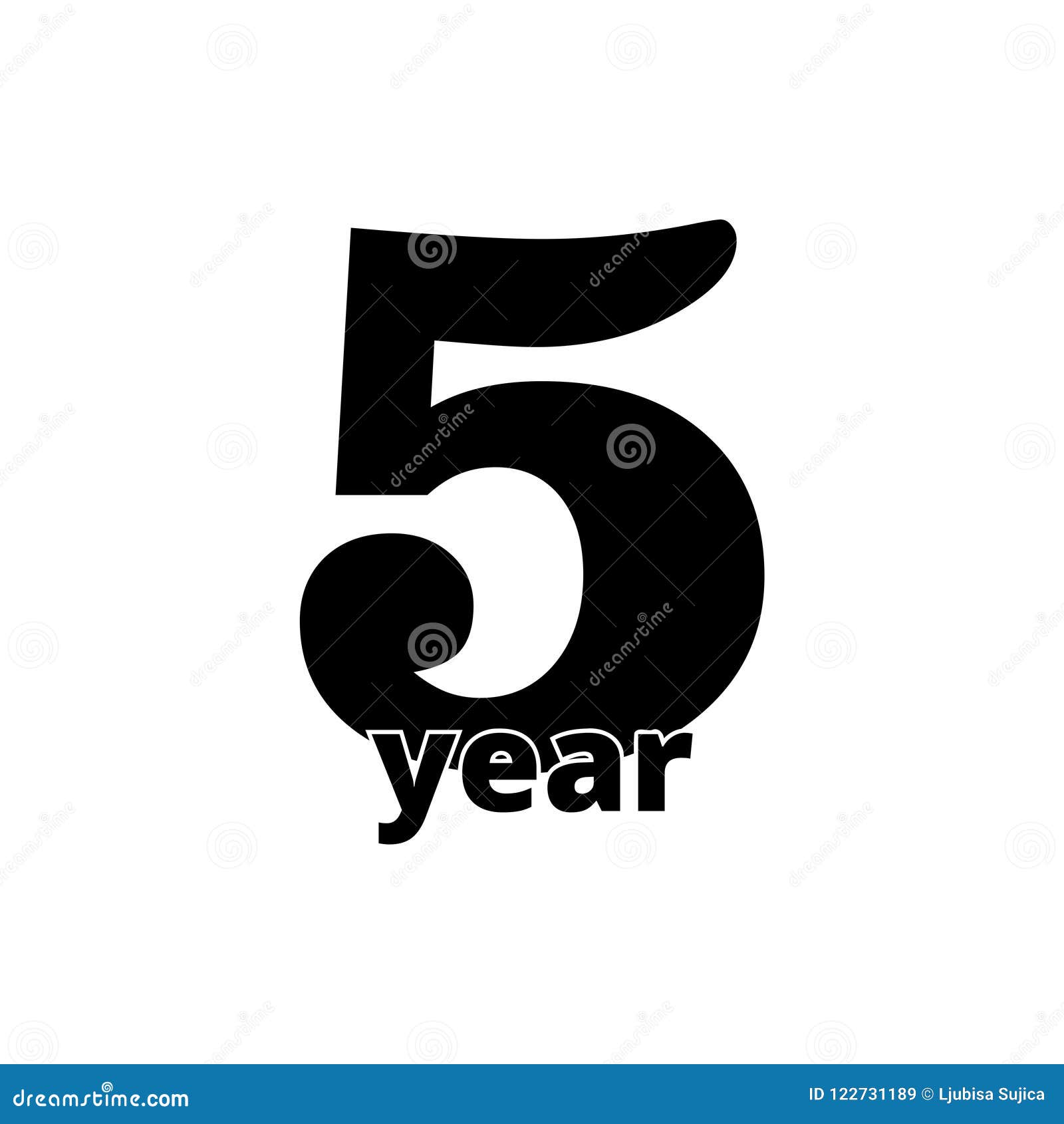 Five Years Sign, Five Years Icon Stock Vector - Illustration of design ...