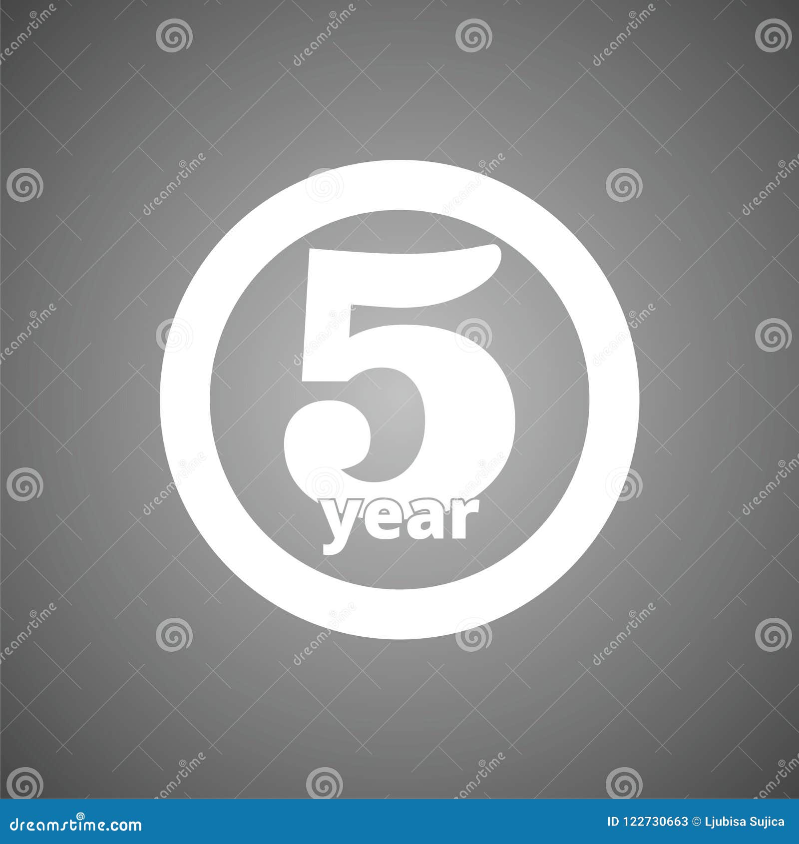 Five Years Sign, Five Years Icon Stock Vector - Illustration of ...