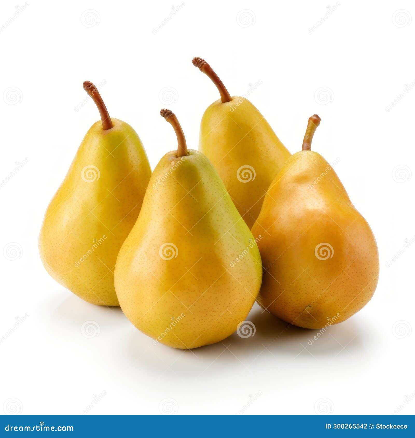 Vibrant Yellow Pears on White Background - Hatecore Style Stock ...