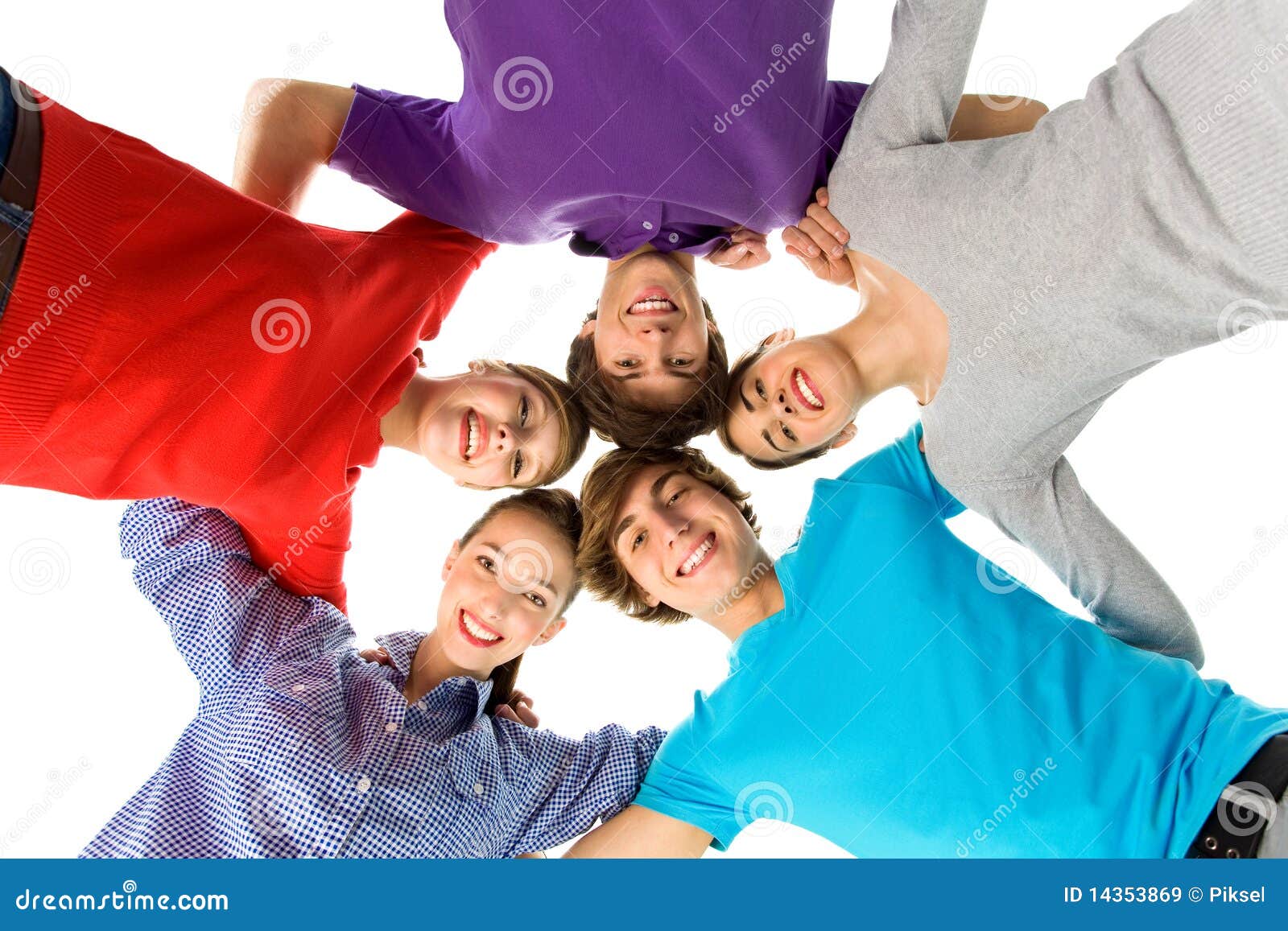 Five young friends stock image. Image of group, girls - 14353869