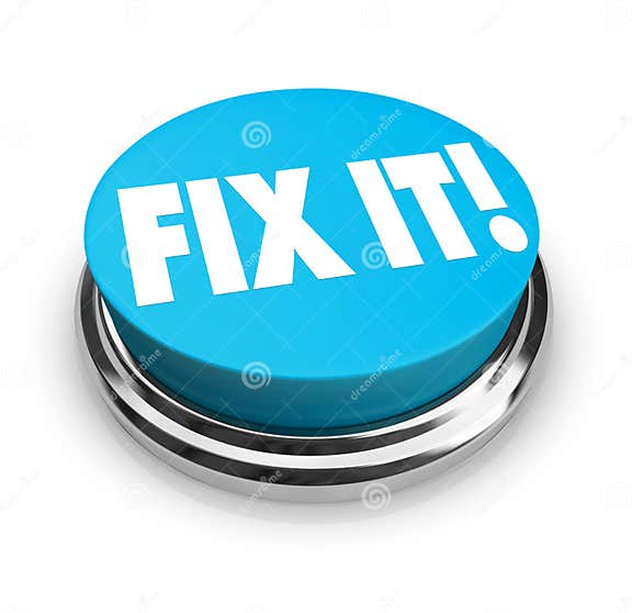 Fix it Button stock illustration. Illustration of contractor - 8991236