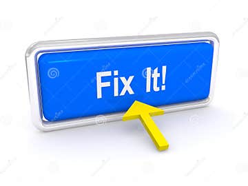 Fix it button stock illustration. Illustration of icon - 38514932