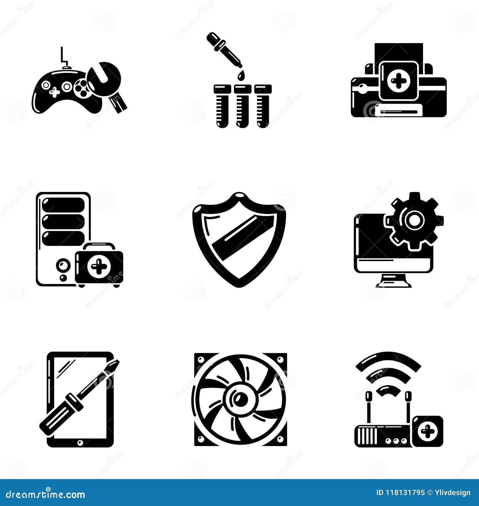 Fix Computer Icons Set, Simple Style Stock Vector - Illustration of ... Fix Computer Icons Set, Simple Style Stock Vector - Illustration of ...