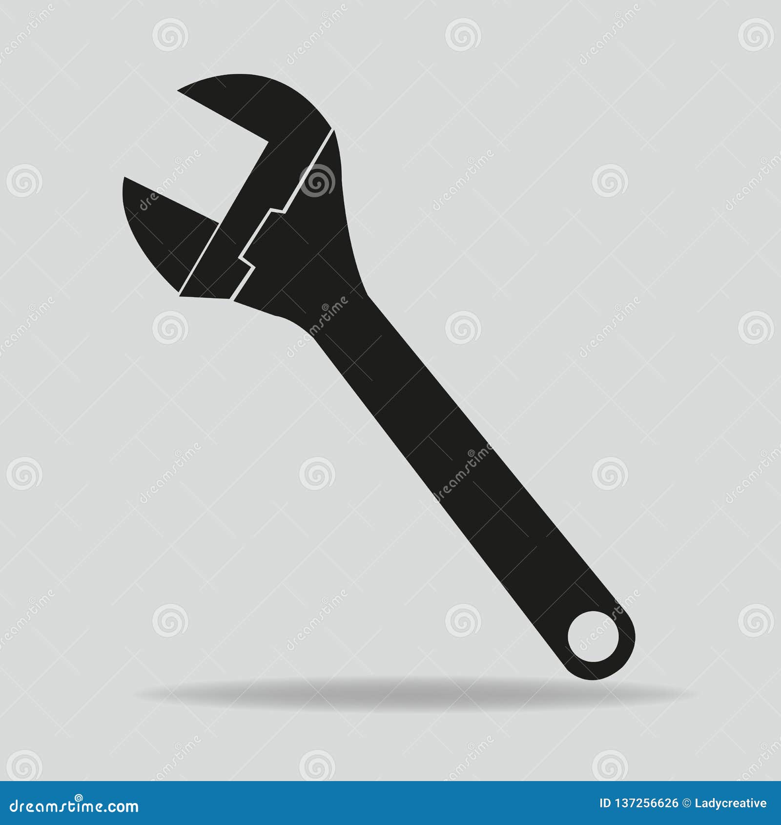 Spanner Tool Icon Vector, Isolated Stock Vector - Illustration of ...