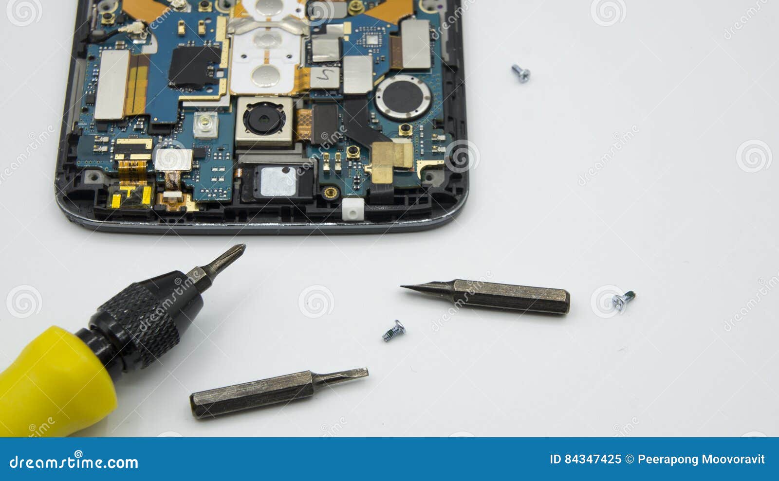 Fix Damage Ic Circuit Board Screwdriver Open Stock Image - Image of ...