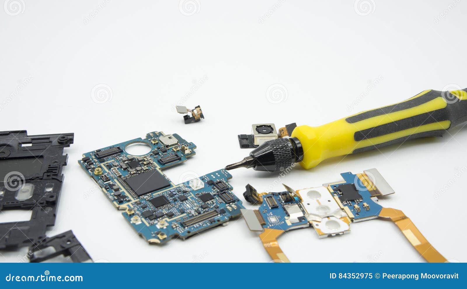 Fix Damage Ic Circuit Board Screwdriver Open Stock Image - Image of ...