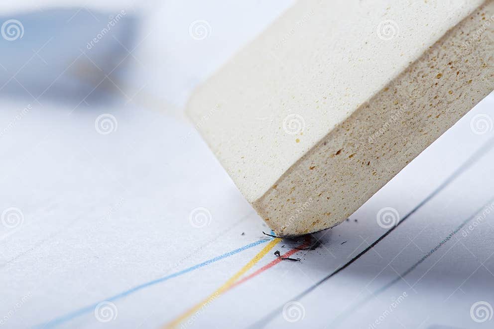 Fix with Eraser Financial Data in Document. Concept of Banking ...