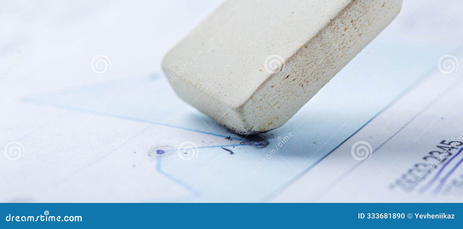 Fix with Eraser Financial Data in Document. Concept of Banking ...