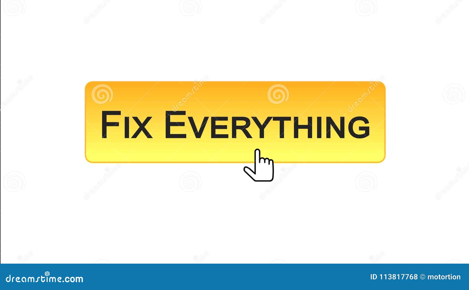 Fix Everything Web Interface Button Clicked with Mouse Cursor, Orange ...