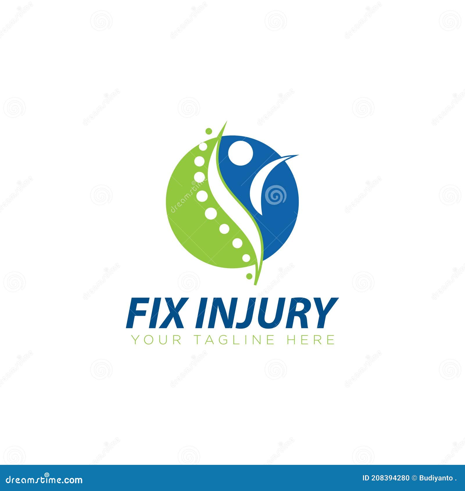 Fix Injury Logo, Modern Abstract Chiropractic Vector Иллюстрация ...