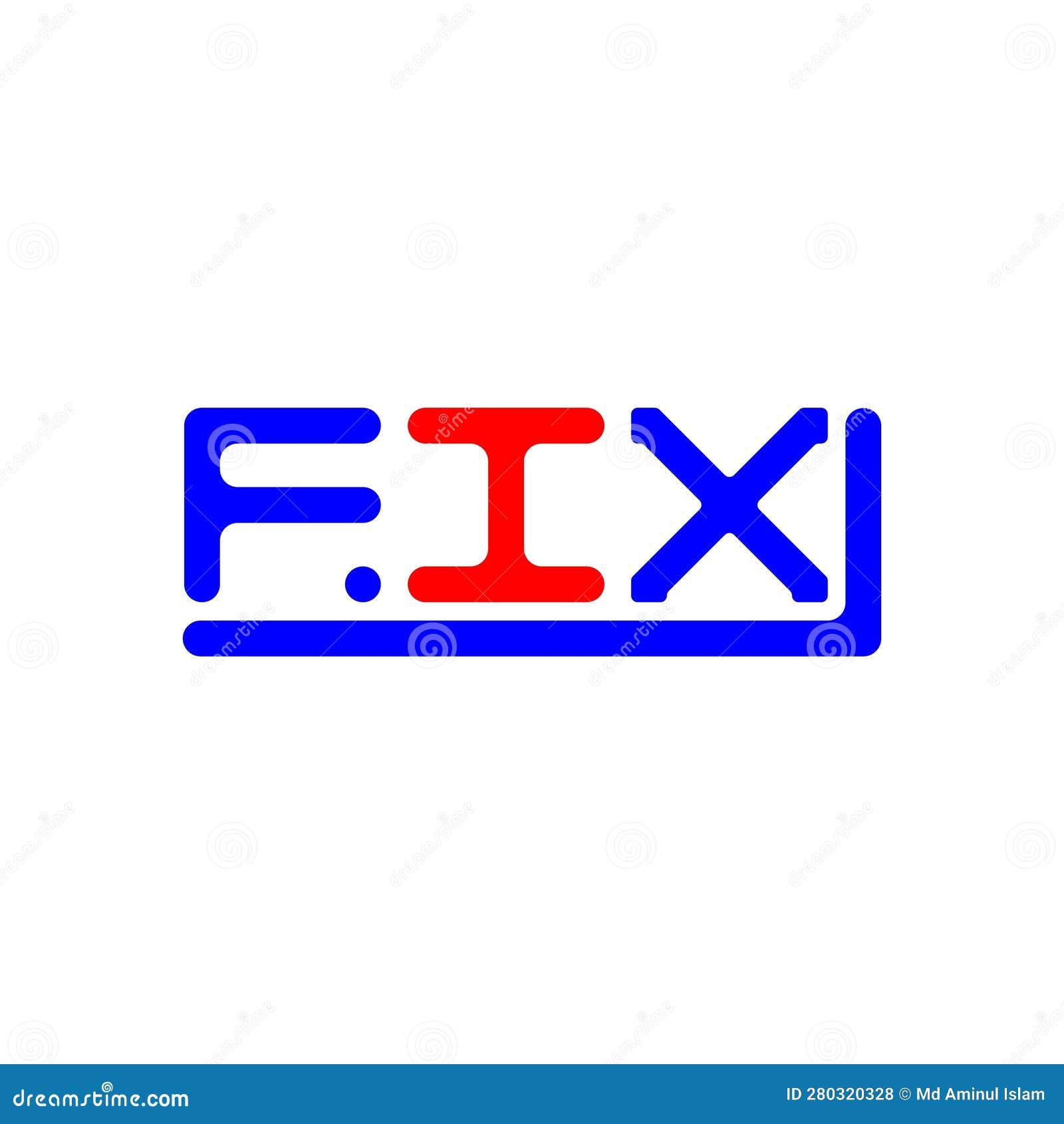 FIX Letter Logo Creative Design with Vector Graphic, FIX Simple and ...